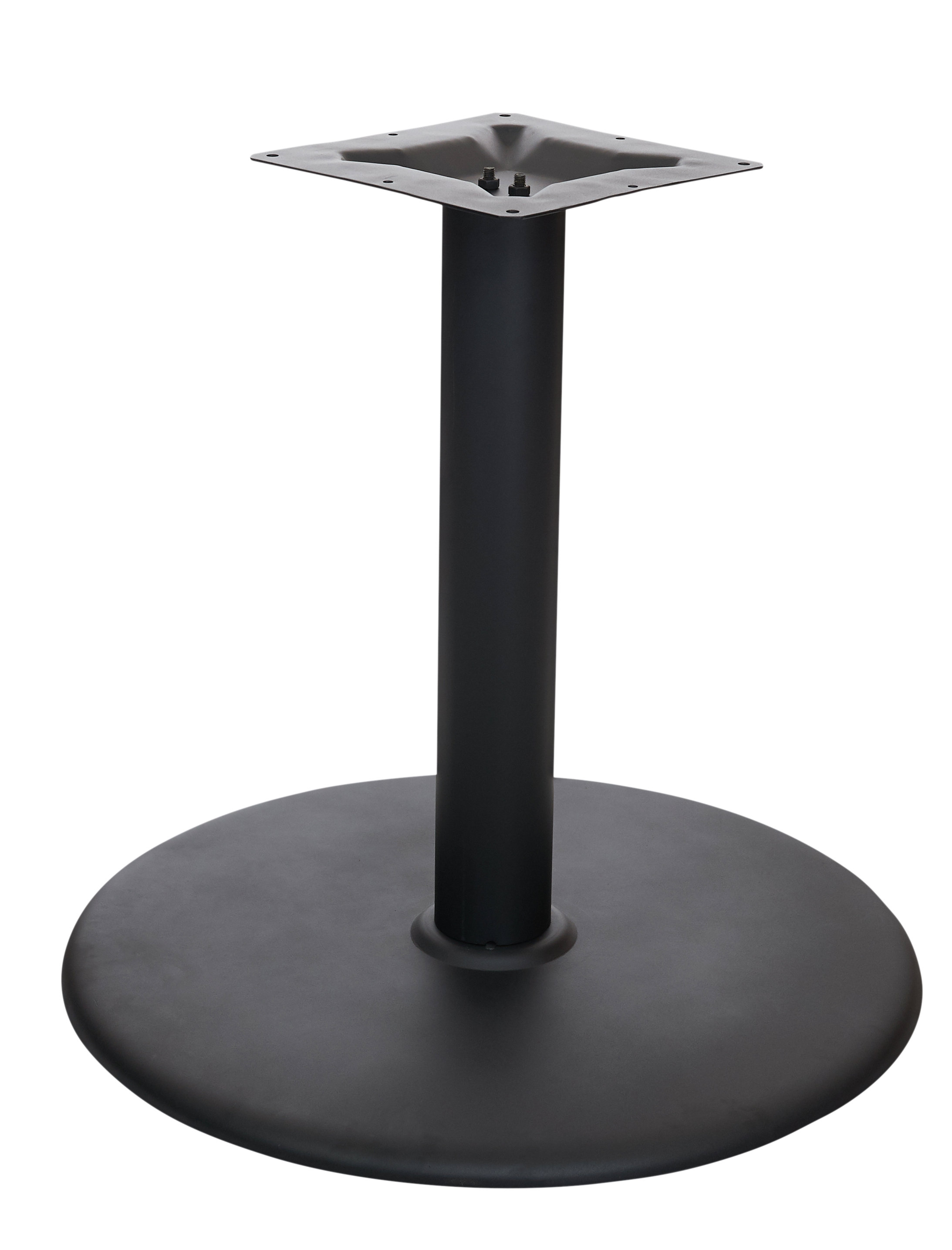 BFM Seating STB Black 30" Round Indoor Dining Height Table Base 4" Column Bolt-On Plate | Wayfair